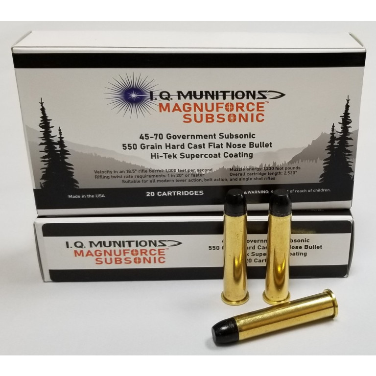 45-70 Magnuforce Subsonic Ammo – I.Q. Munitions